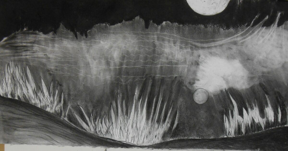 River Drawing with Moons – Karen Mobley